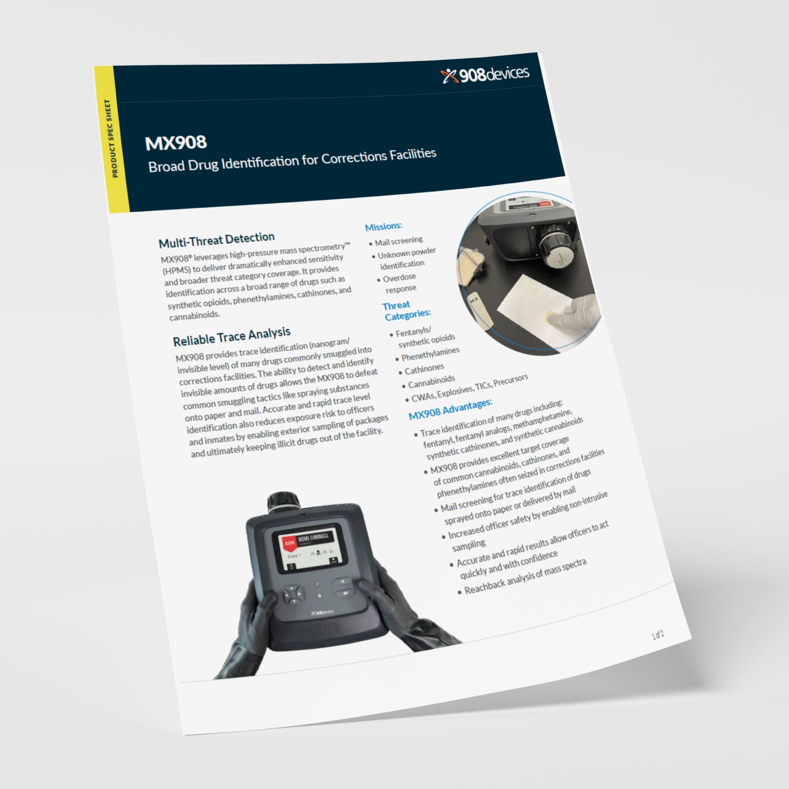 MX908 Specifications for Corrections | 908 Devices