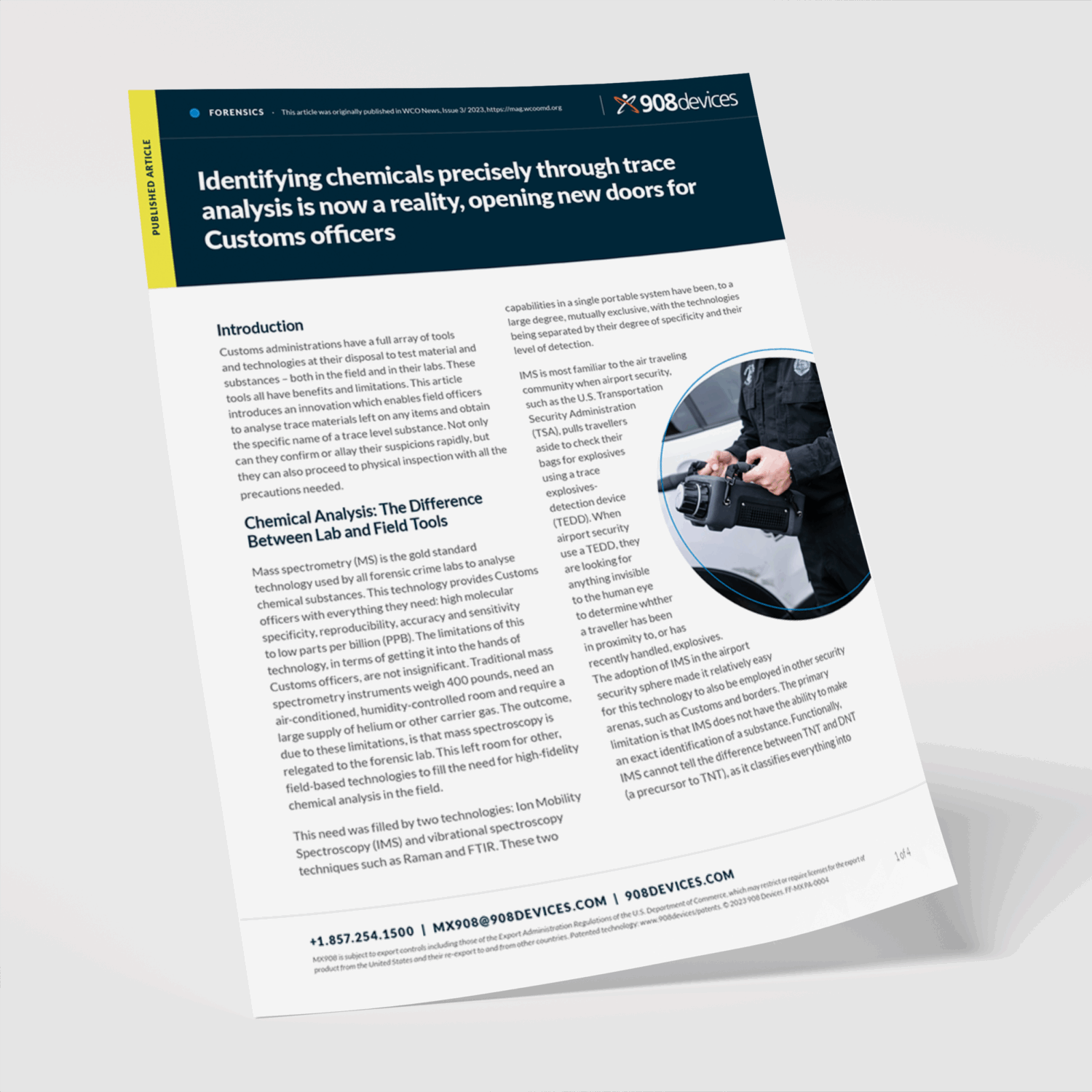 Precise Chemical Identification with Trace Analysis | 908 Device