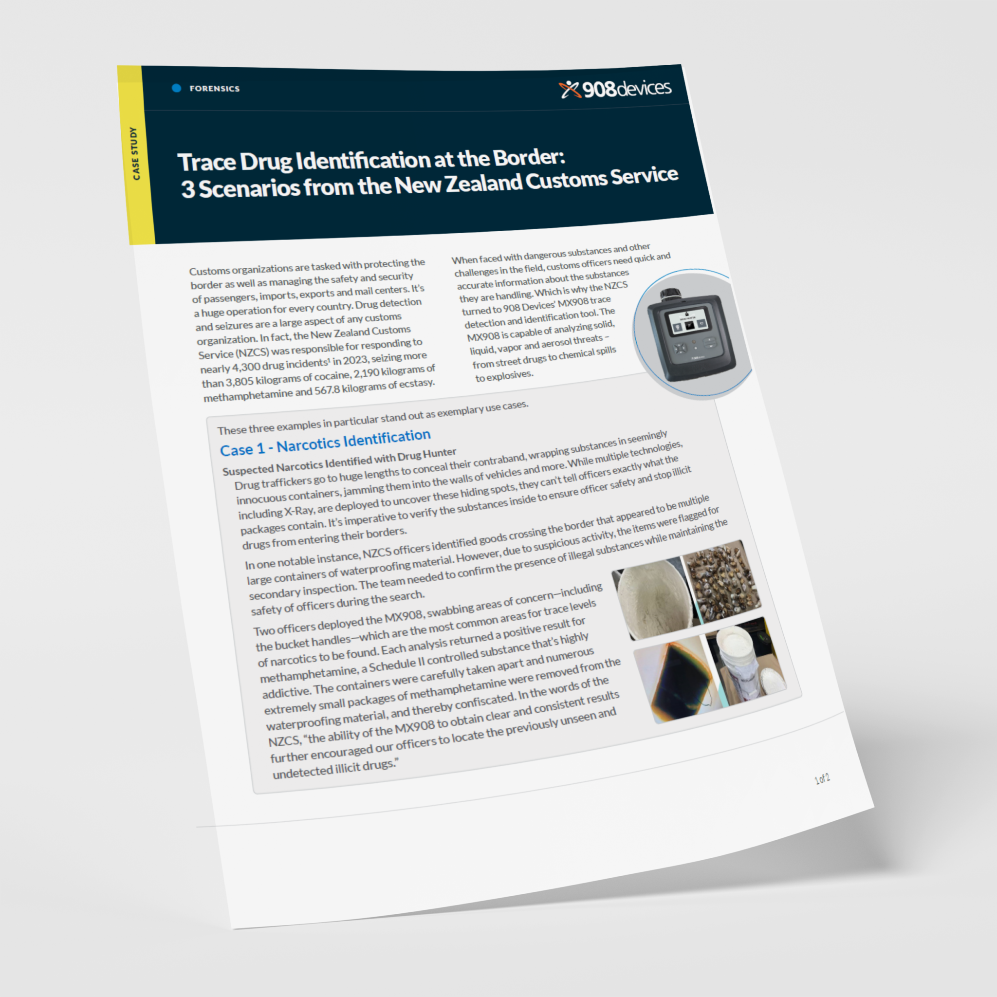 Trace Drug Identification at the Border - New Zealand | 908 Devices