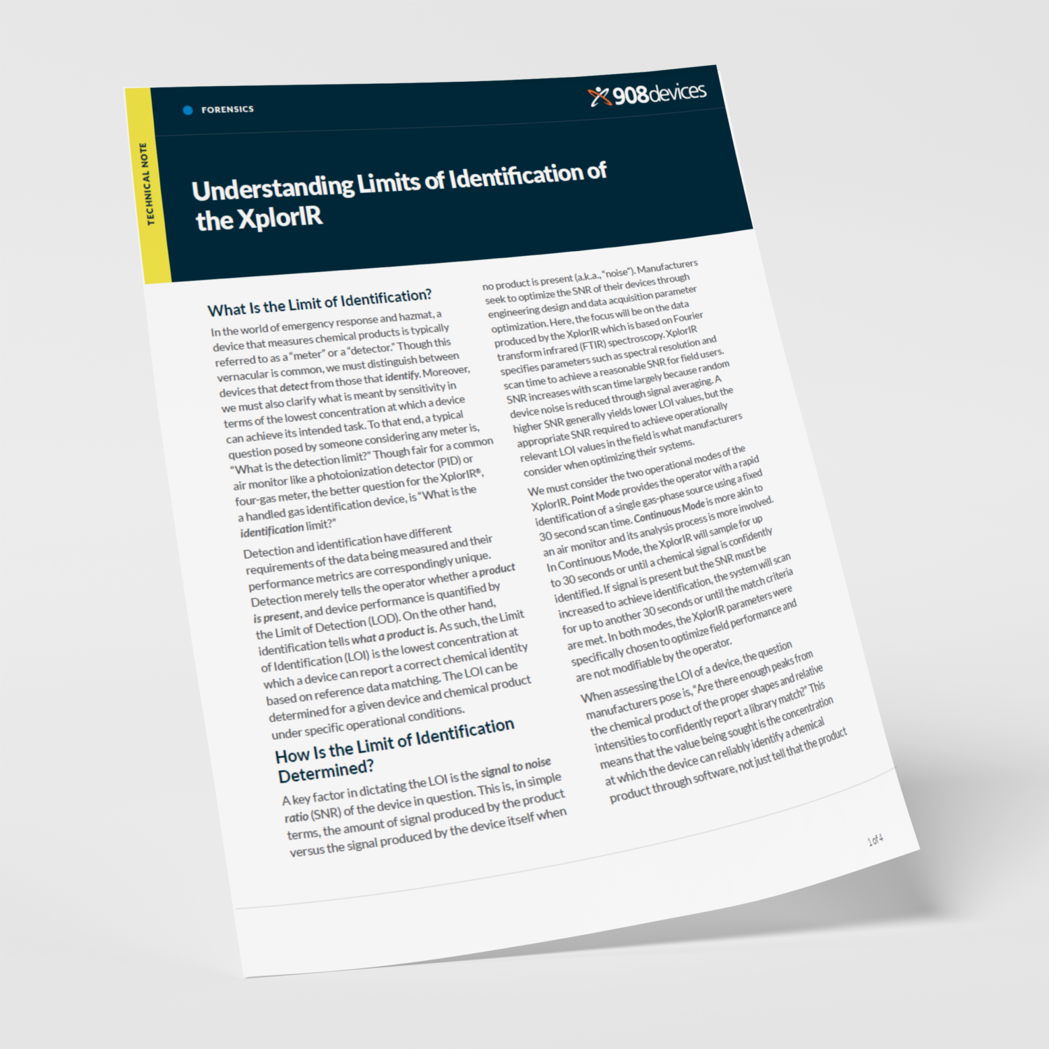 Understanding Limits of Identification of the XplorIR | 908 Devices