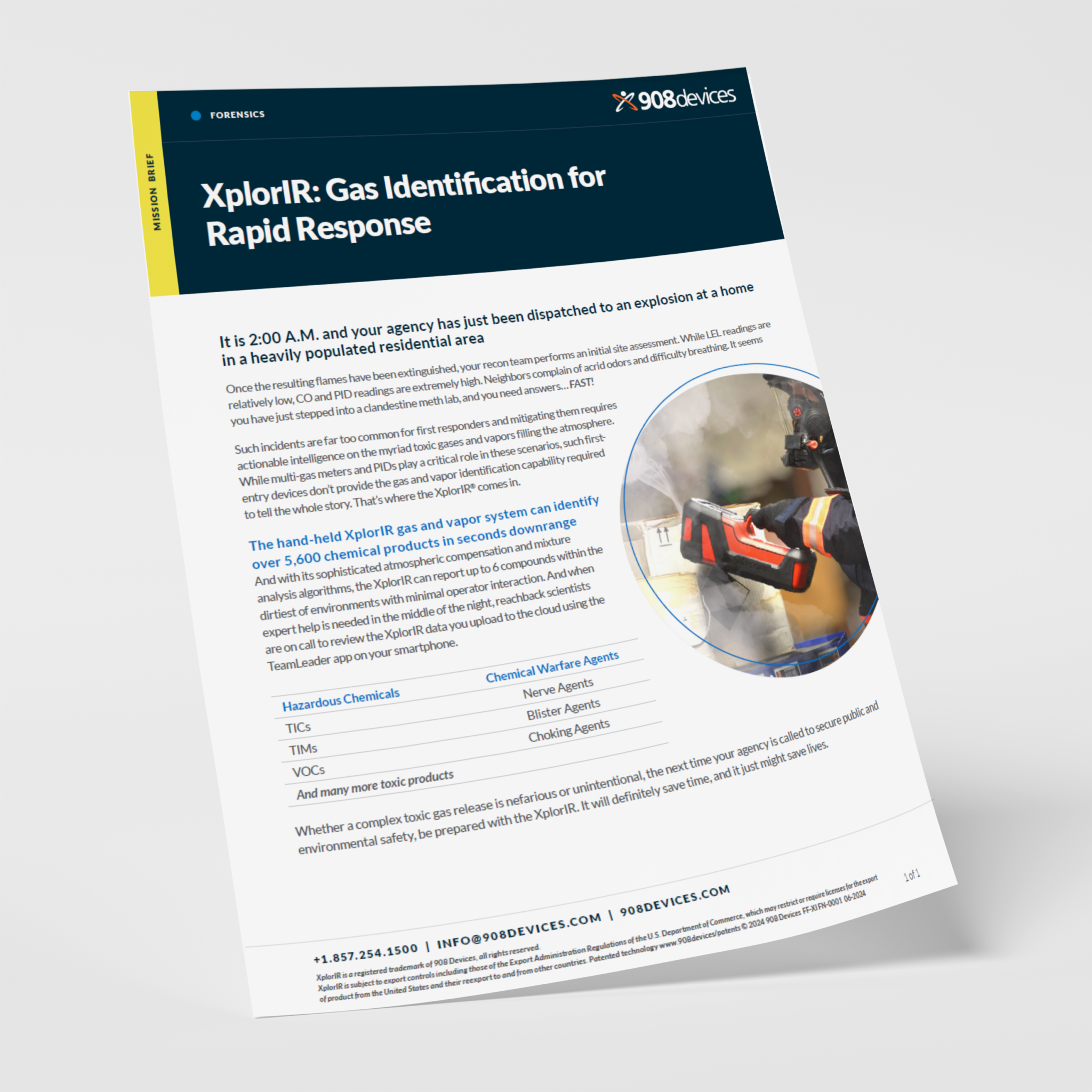 XplorIR: Gas Identification for Rapid Response | 908 Devices