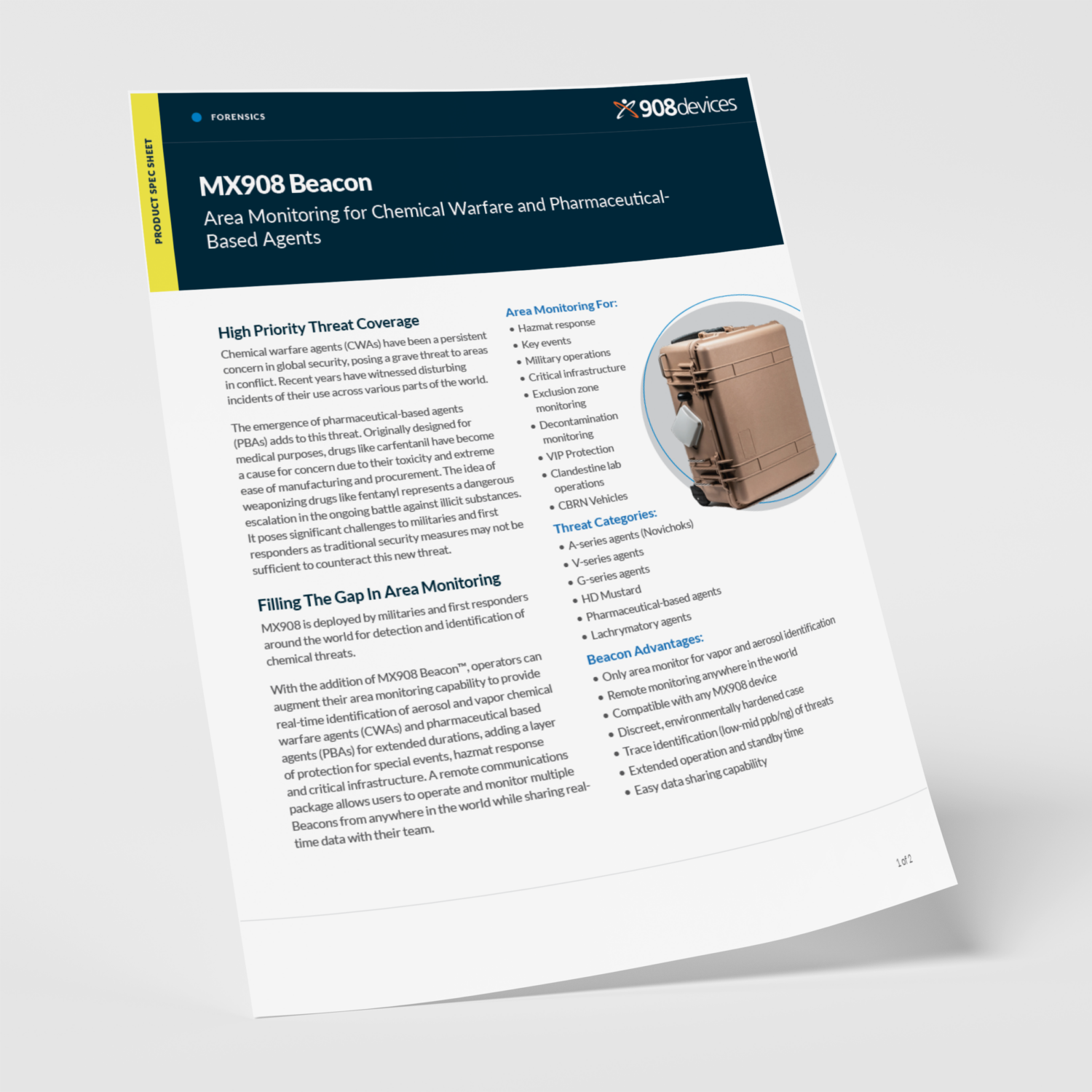 MX908 Beacon Specification Sheet | 908 Devices