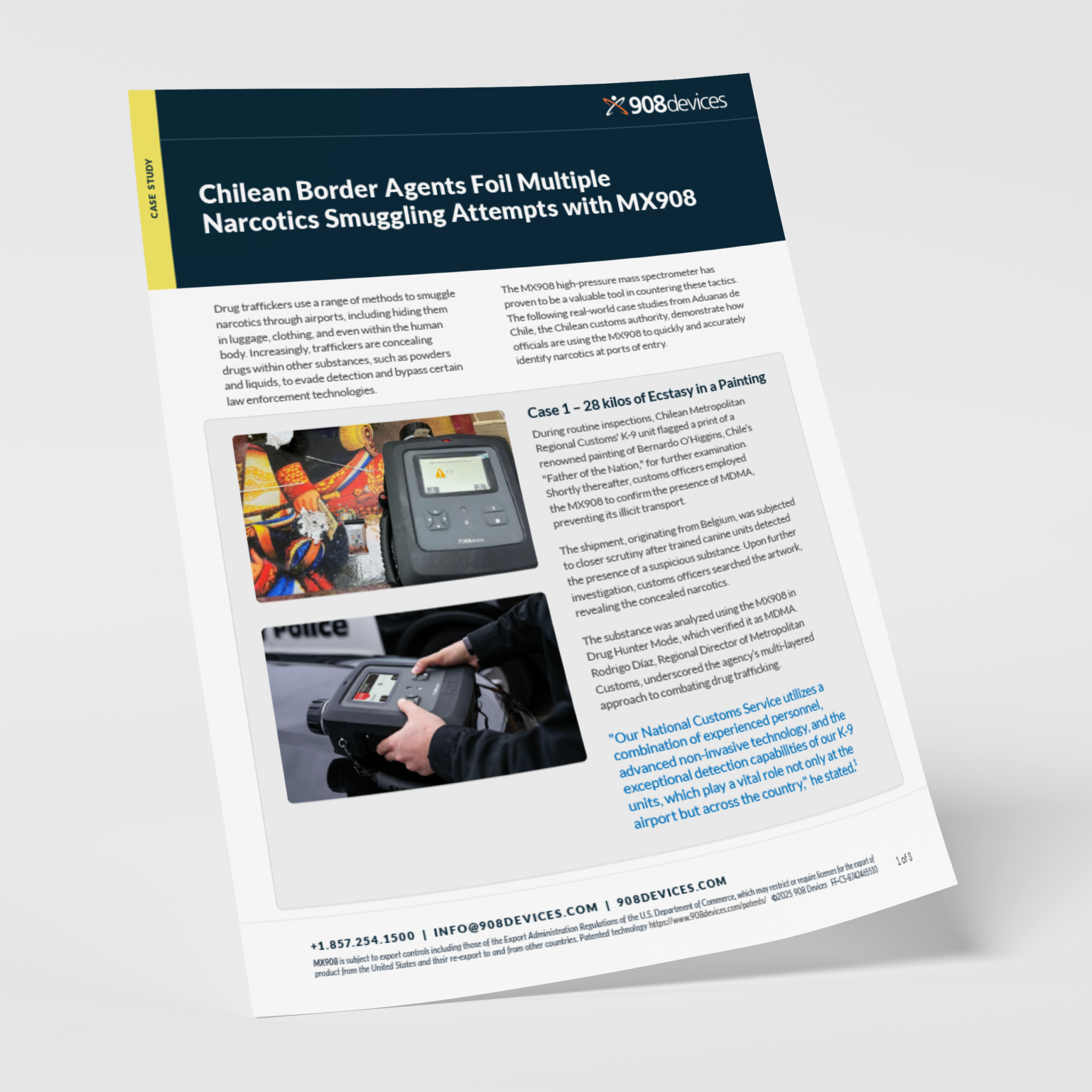 Chilean Border Agents Stop Smuggling with MX908