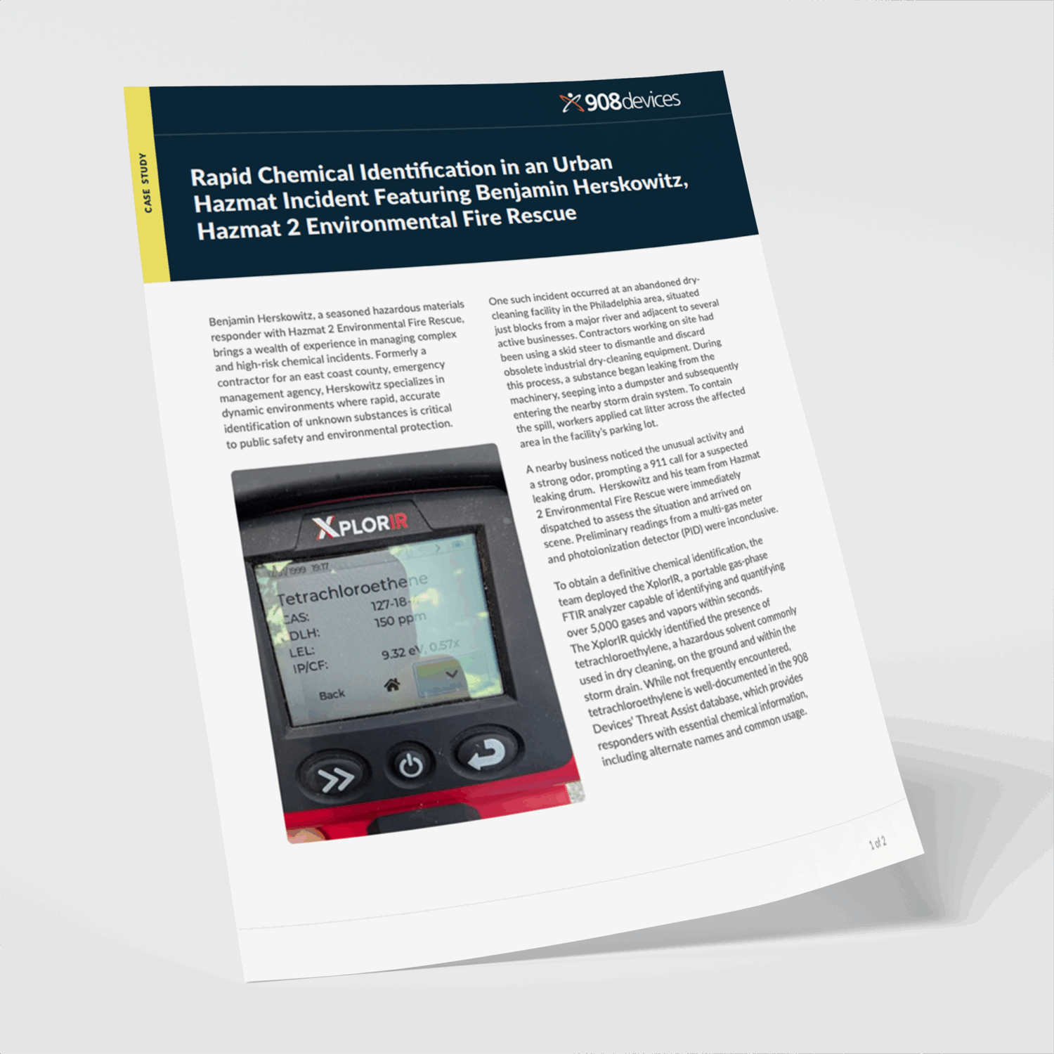 XplorIR Case Study - Urban Hazmat Incident | 908 Devices