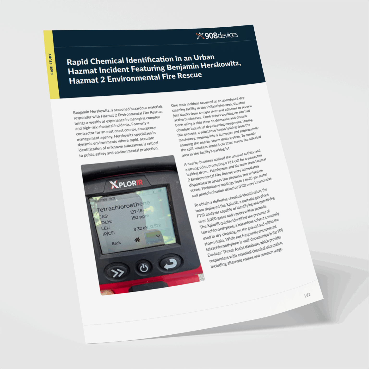 XplorIR Case Study - Urban Hazmat Incident | 908 Devices